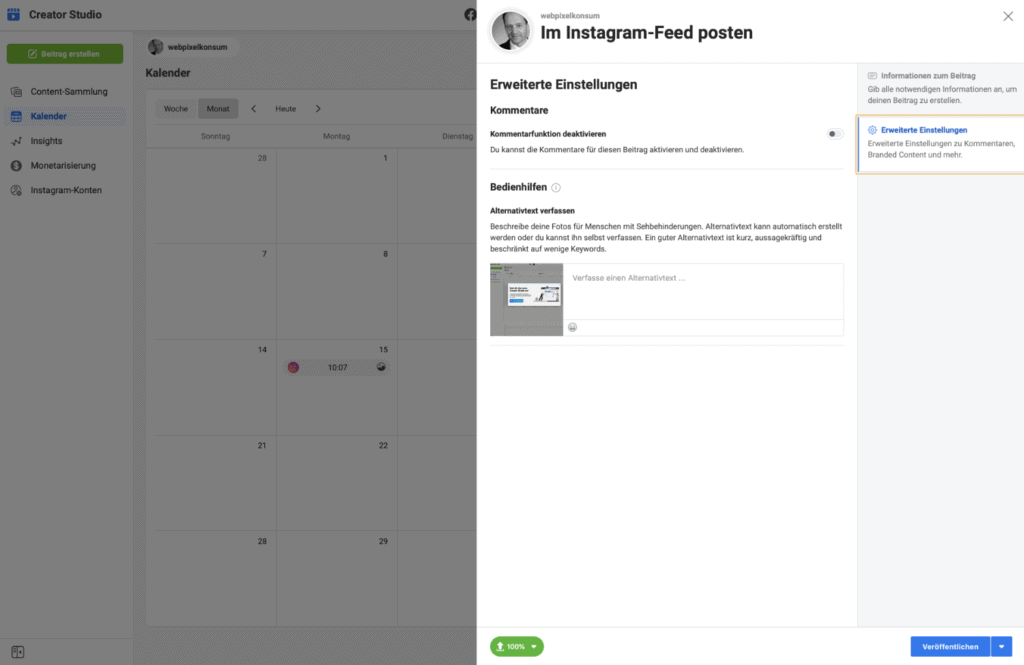 Instagram Creator Studio einsetzen für Deinen Instagram-Content